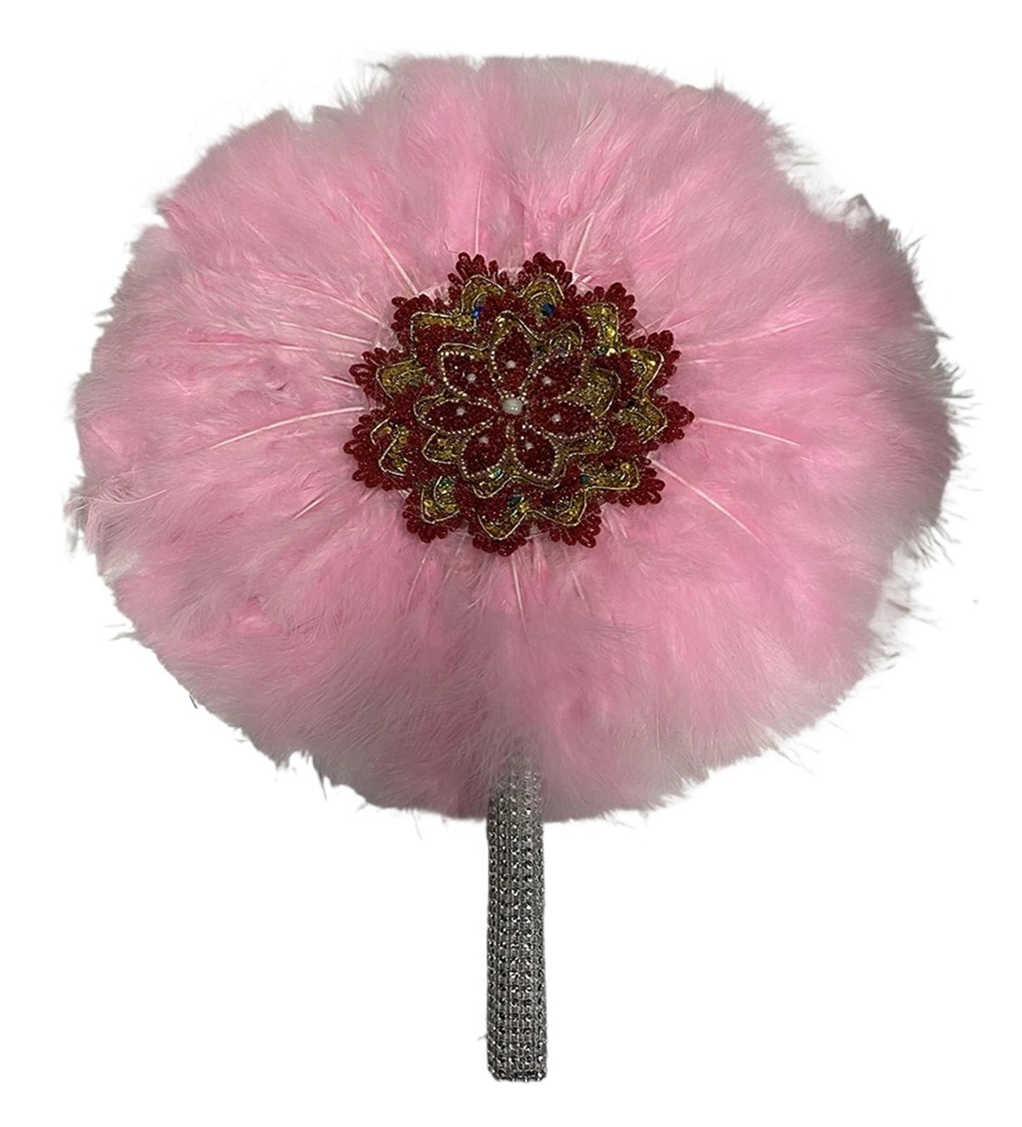 African Feather Fan, Dance Bridal Fans for Wedding, White and Turkey ...