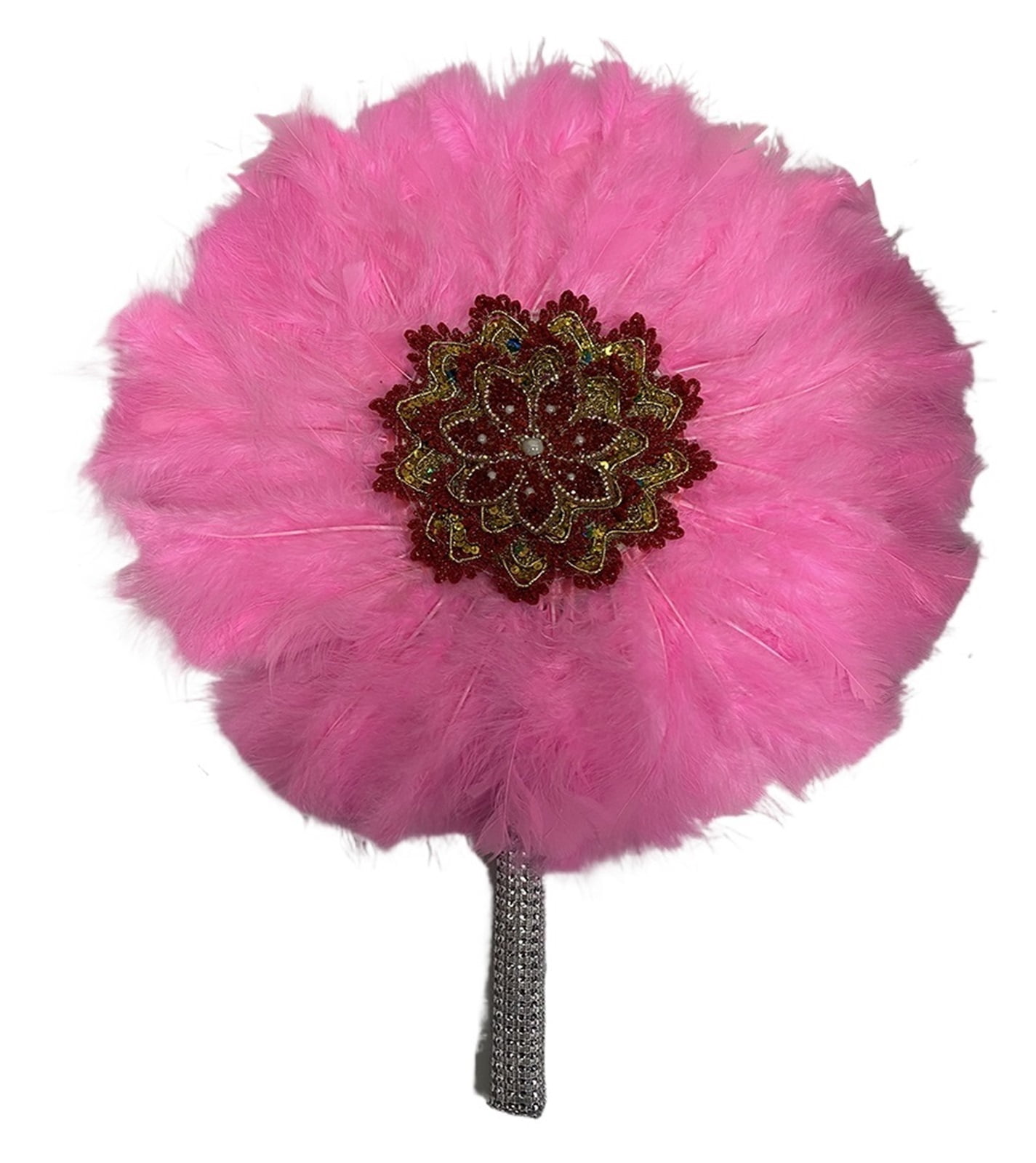 African Feather Fan, Dance Bridal Fans for Wedding, White and Turkey ...