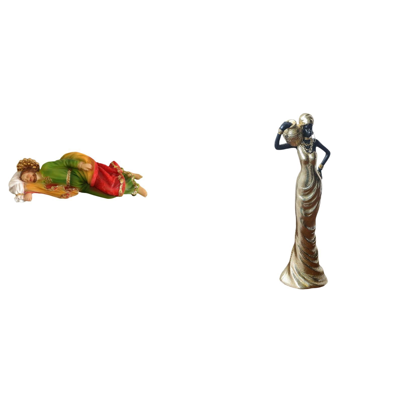 African Figurine Joseph Statue Tribal Lady Sculpture Resin Material ...