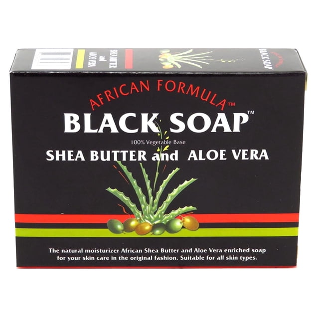 African Formula Black Soap Shea Butter and Aloe Vera, 3.5 oz, 3 Pack ...