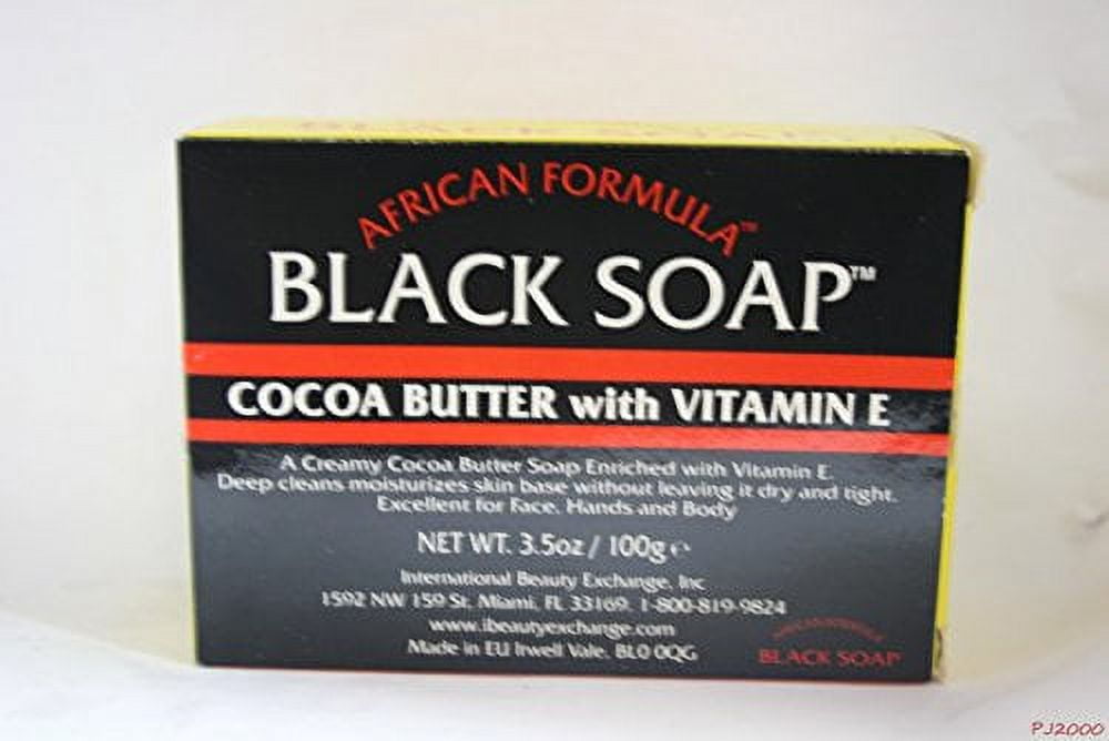 African Formula Black Soap with Shea Butter and Aloe Vera 100g / 3.5oz ...