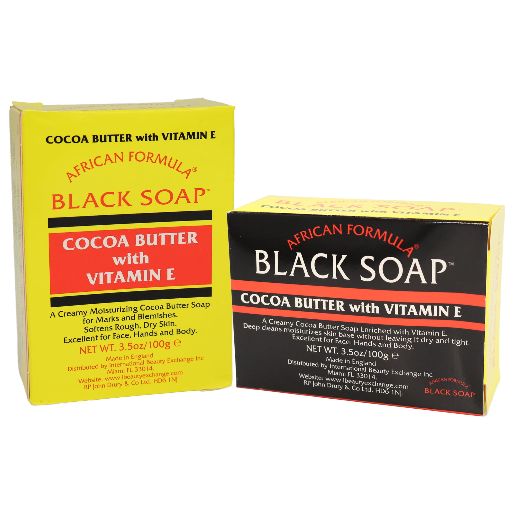 African Formula Black Soap Cocoa Butter with Vitamin E, 3.5 Oz ...