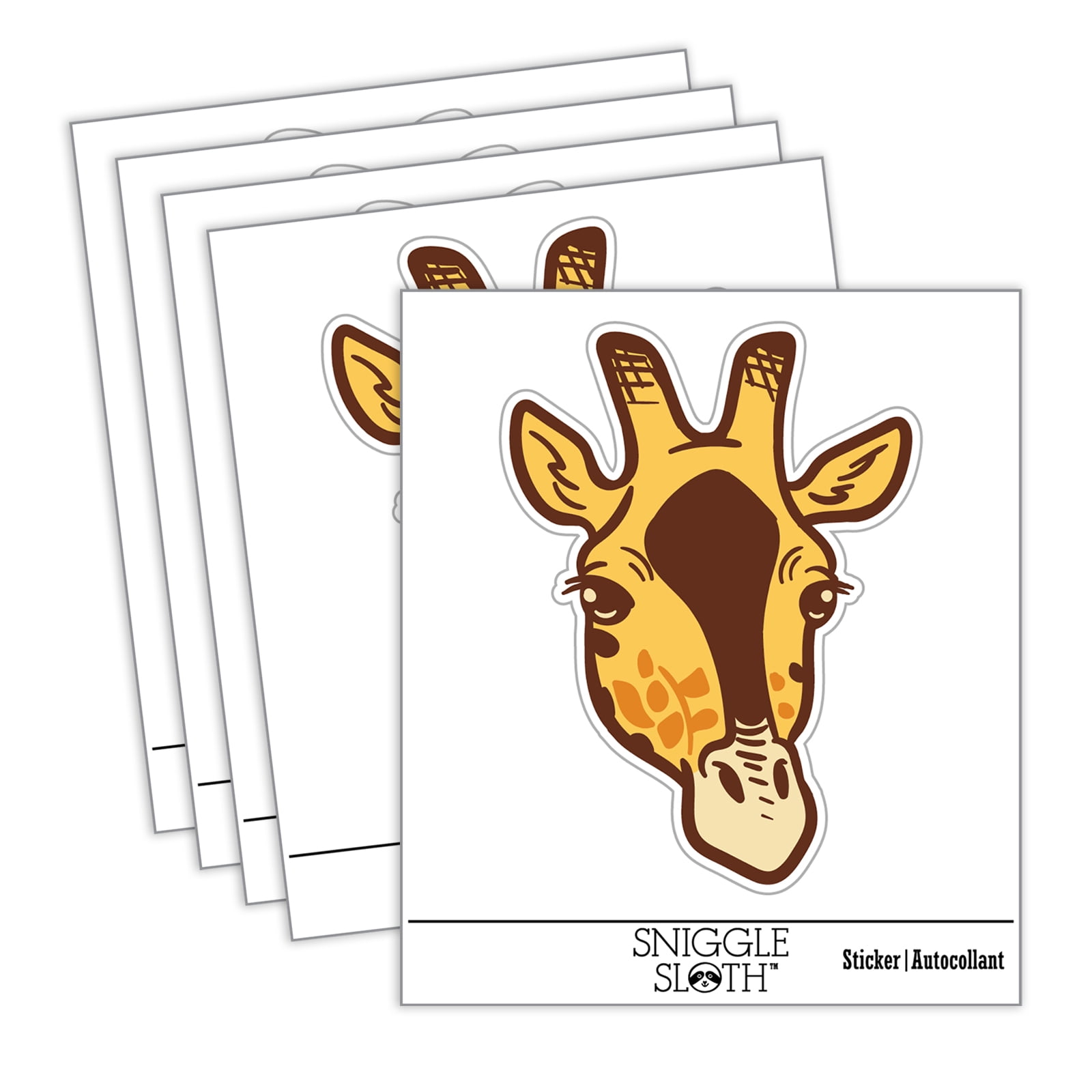 African Giraffe Head Car Window Bumper Water Bottle Phone Tablet Laptop ...