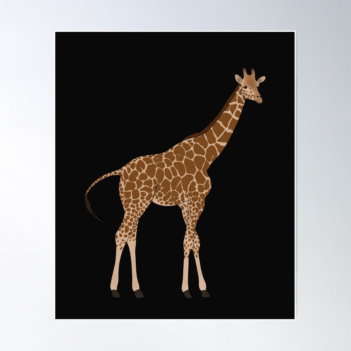 African Giraffe, Love Giraffes Poster Wall Art, Modern Wall Decor For ...