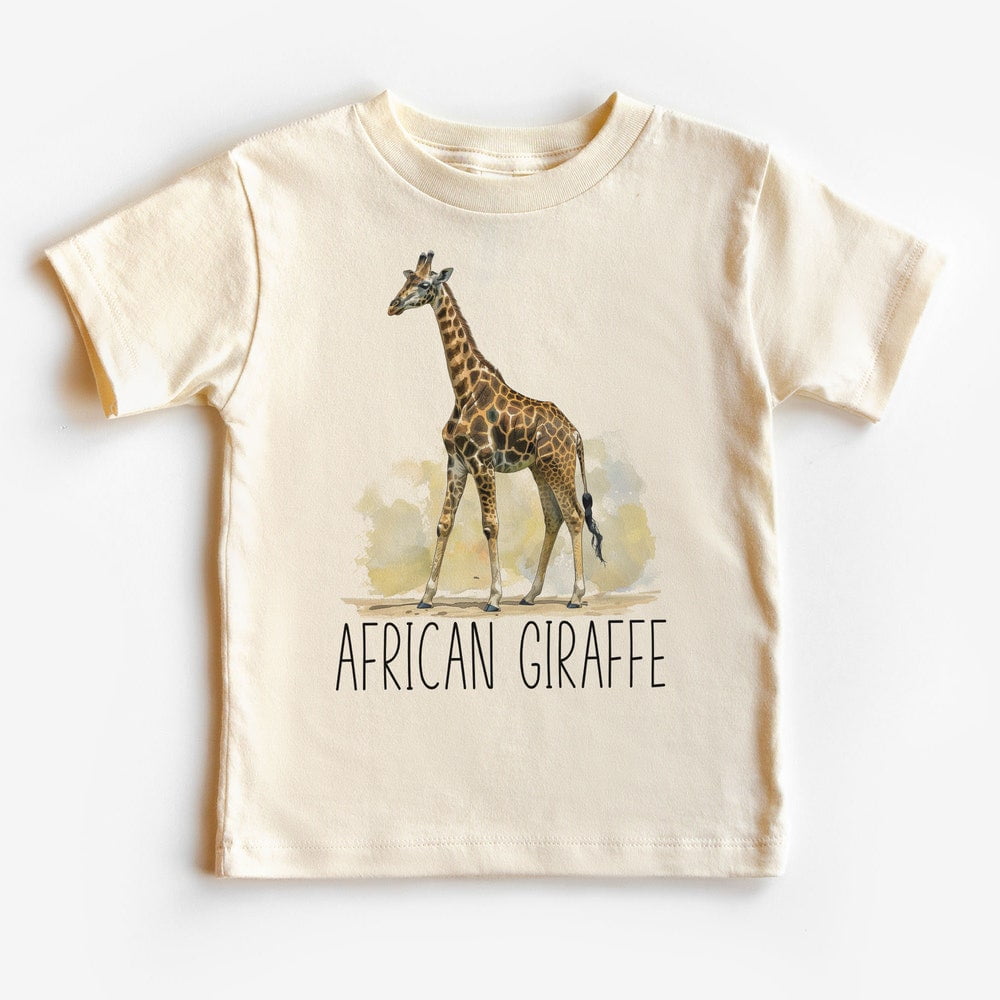 African Giraffe Toddler Shirt - Cute Educational Giraffe Species Kid'S ...