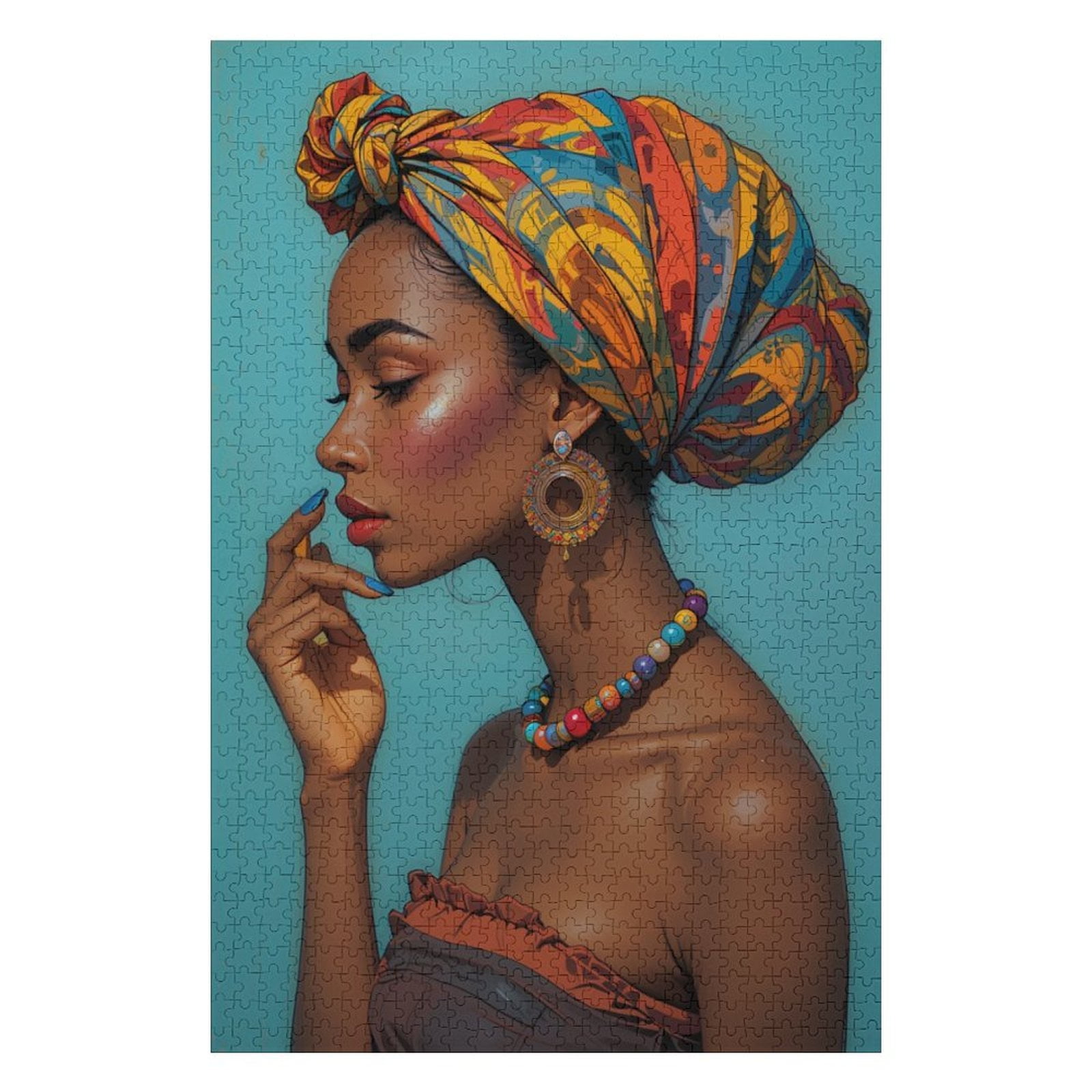 African Girl American Wooden Puzzles for Adults - 1000-Piece Jigsaw ...
