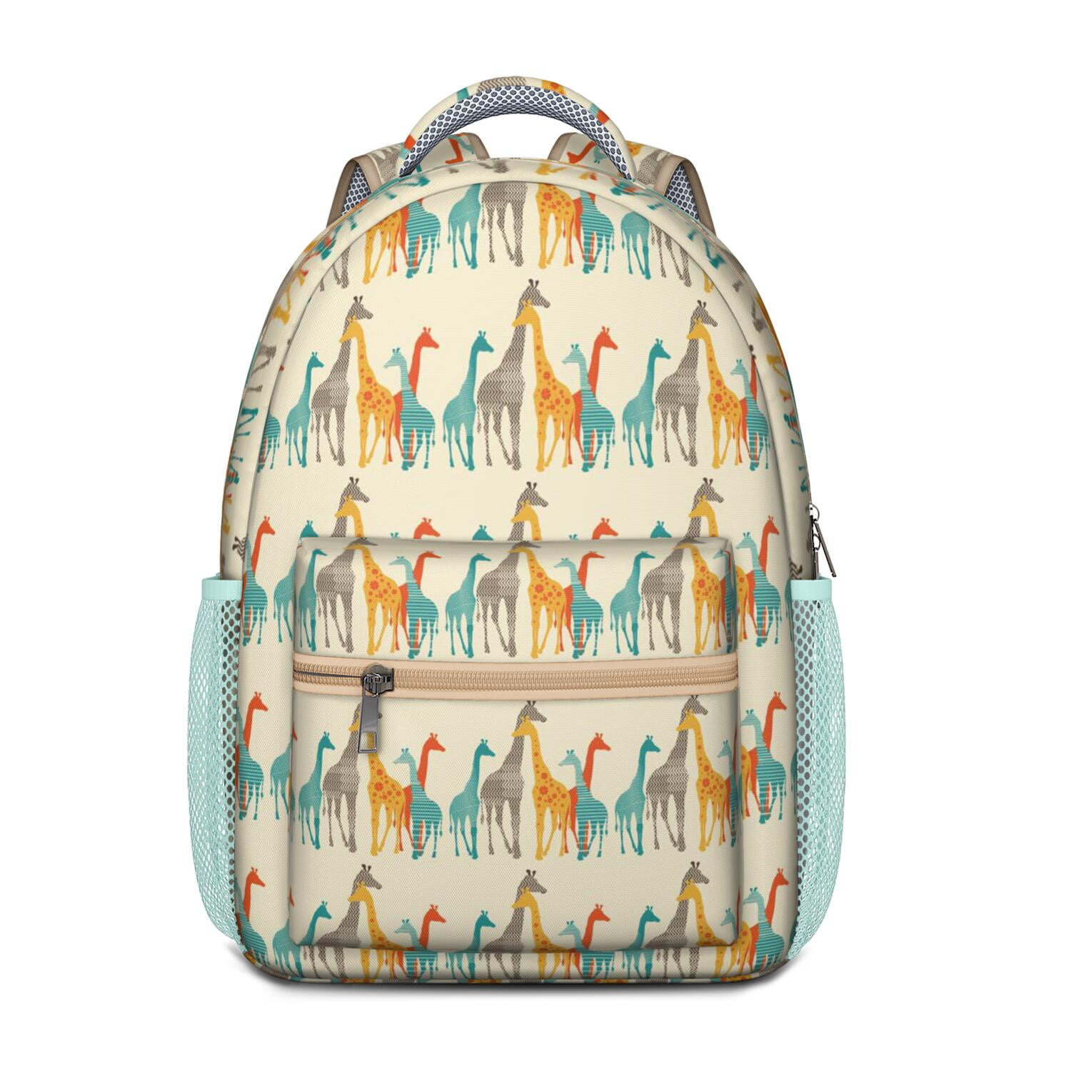 African Grassland Inspired Backpack - Waterproof Student Backpack with ...