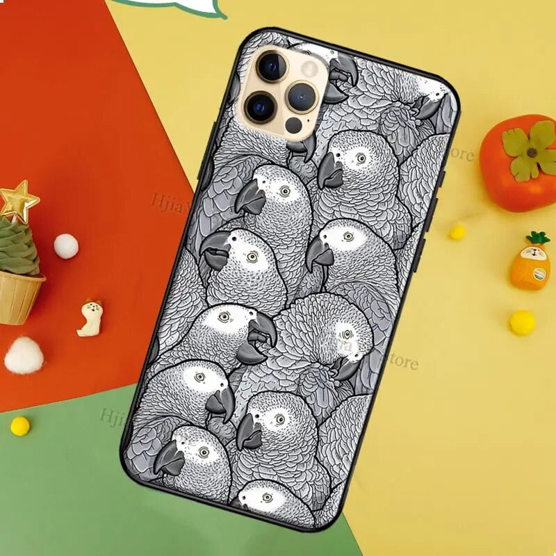 African Grey Parrot Soft TPU Cover For iPhone 13 12 Mini 11 14 Pro Max ...
