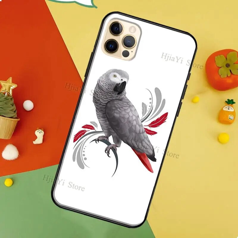 African Grey Parrot Soft TPU Cover For iPhone 13 12 Mini 11 14 Pro Max ...