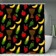 African Harvest Pattern Print Shower Curtain,Cloth Fabric Waterproof ...