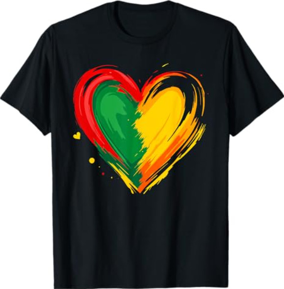 African Heart Black History Month African American Heritage Graphic ...