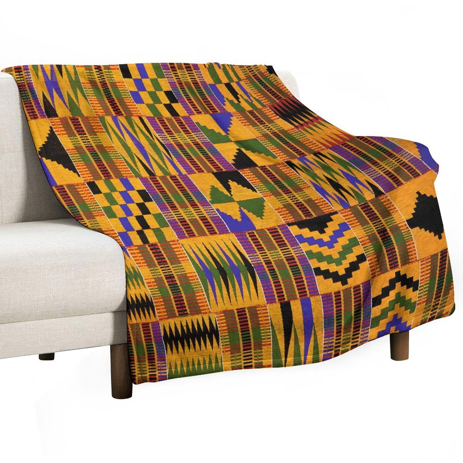 African Kente Cloth Design Blanket for Bed Throw Blanket for Women, Men ...