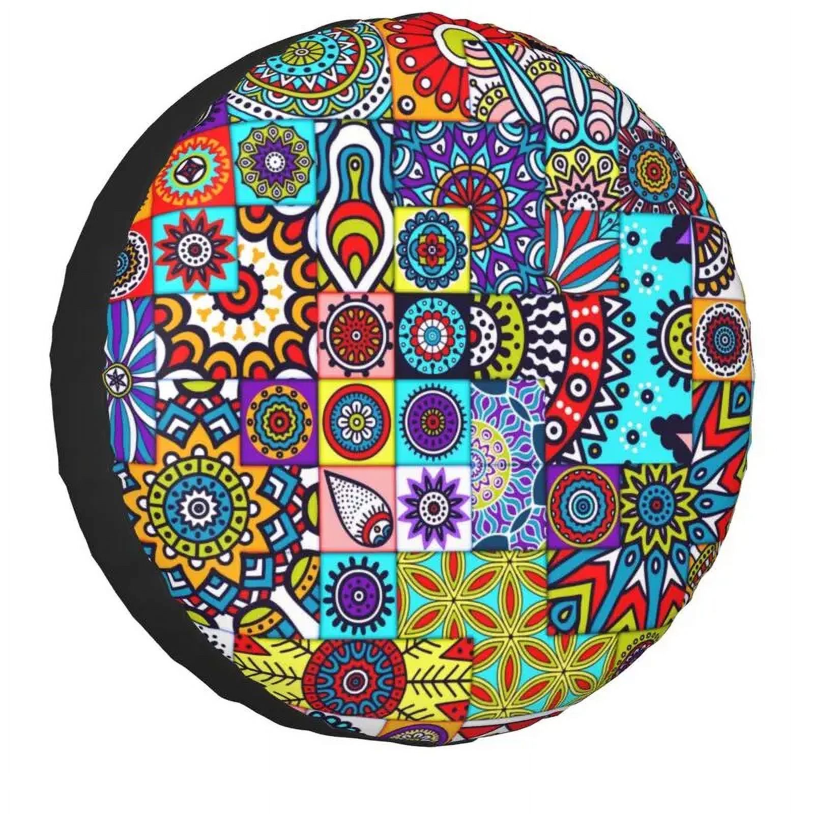 African Kente Cloth Design Tire Cover 4WD 4x4 SUV Africa Ethnic Spare ...