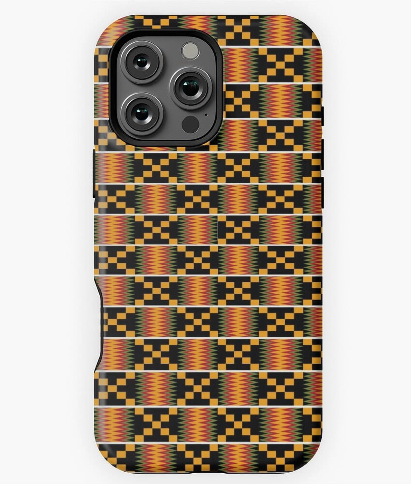 African Kente Pattern 3 Design Phone Case for iPhone 16 15 14 13 12 11 ...