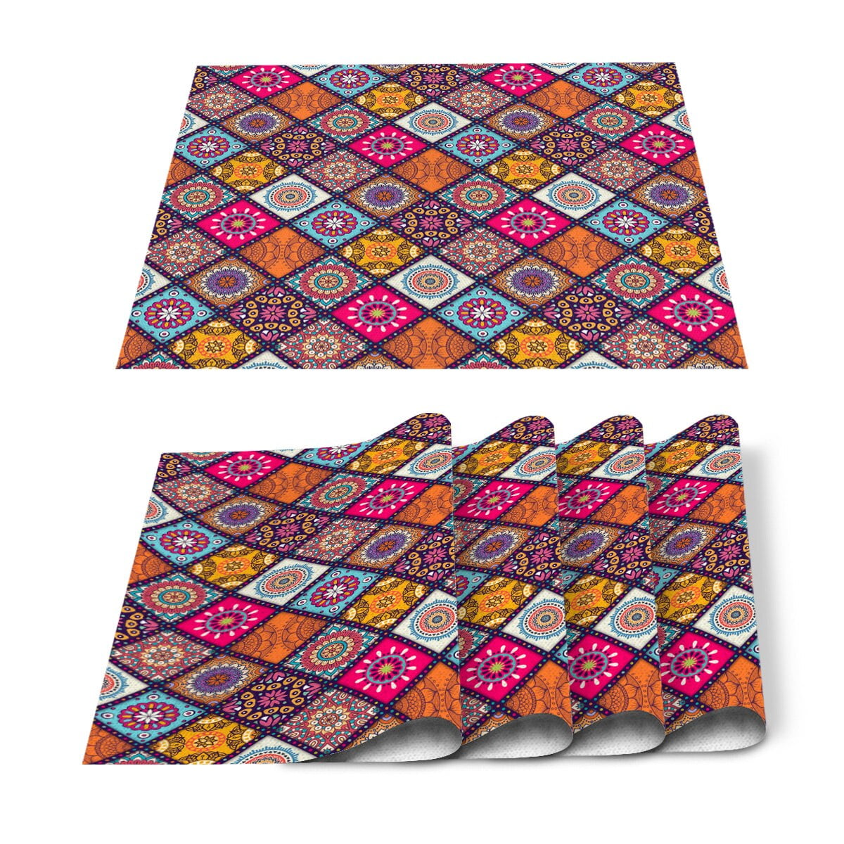 African Kenyan Geometric Printed Kitchen Placemat Dining Table Mat ...