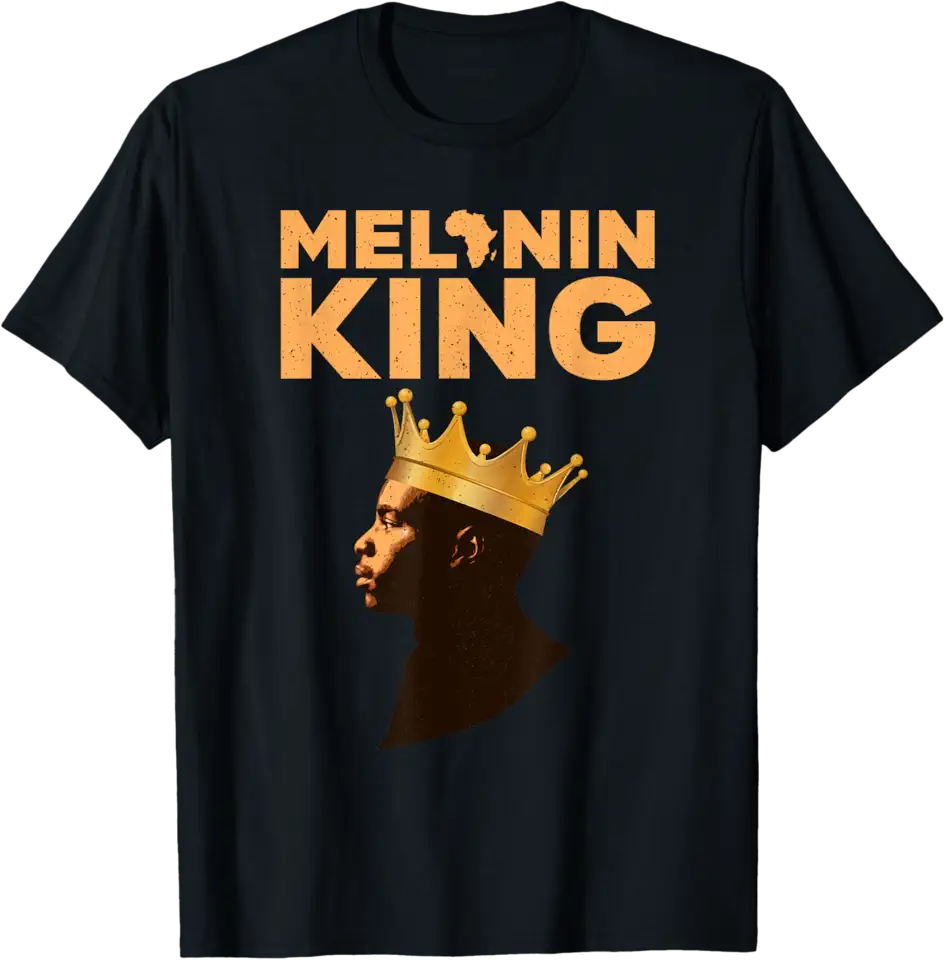 African King Design For Men Boys African Print Melanin King T-Shirt ...