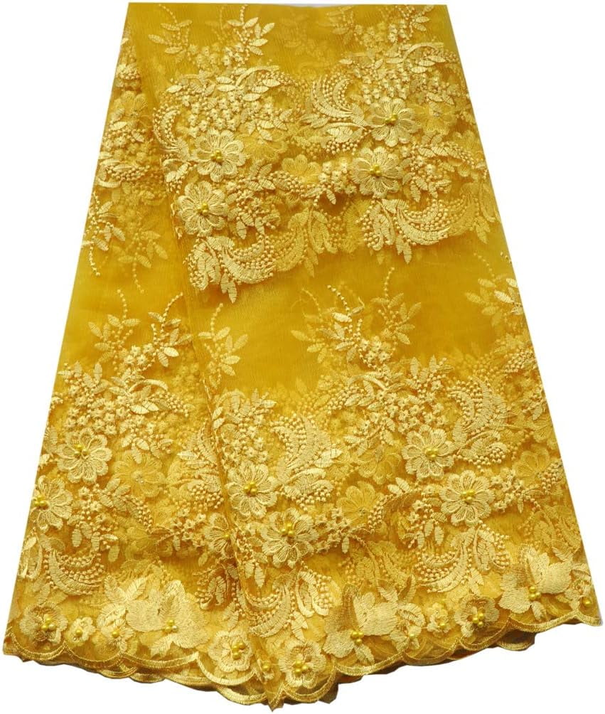 African Lace Net Fabrics Nigerian French Fabric Embroidered and Beading ...