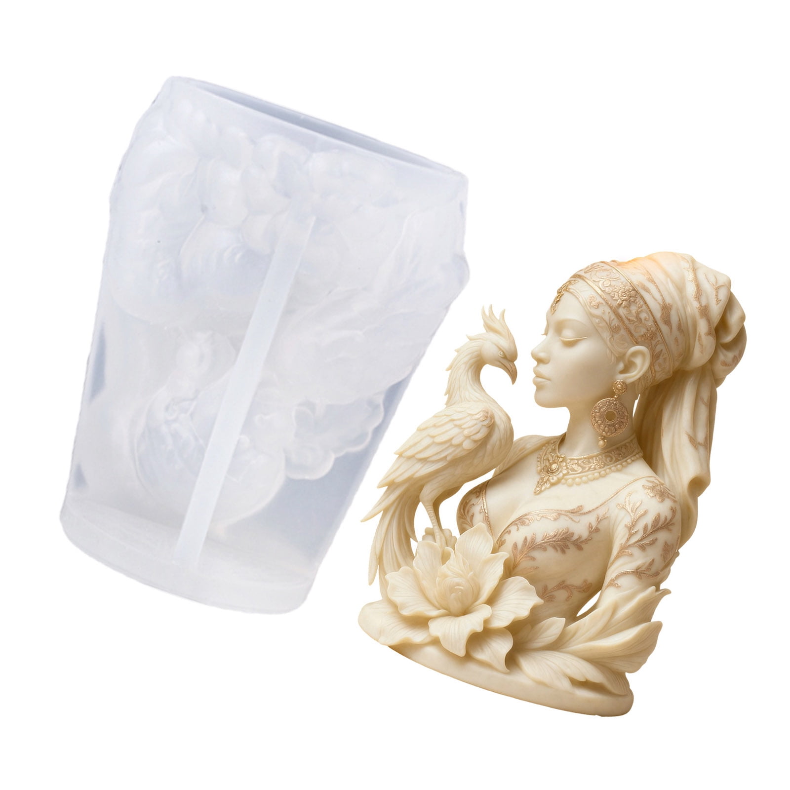 African Lady Figurine Silicone Molds Multipurpose Silicone Mould For ...