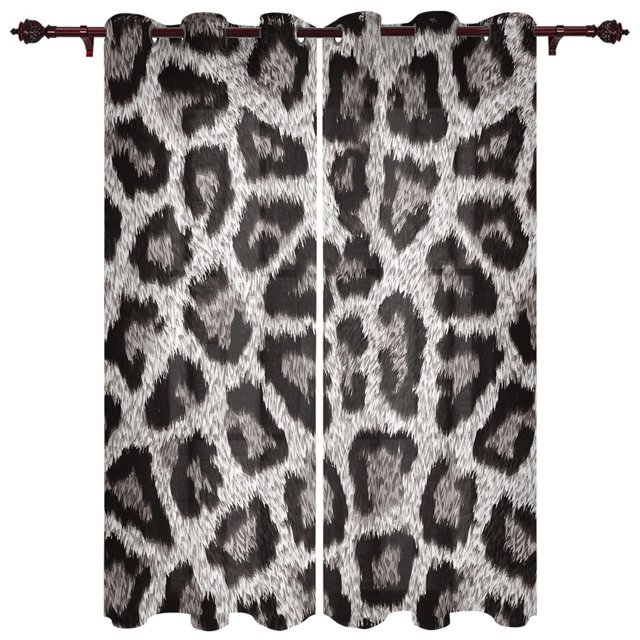 African Leopard Print Curtain Wild Animal Skin Texture Print Bedroom ...