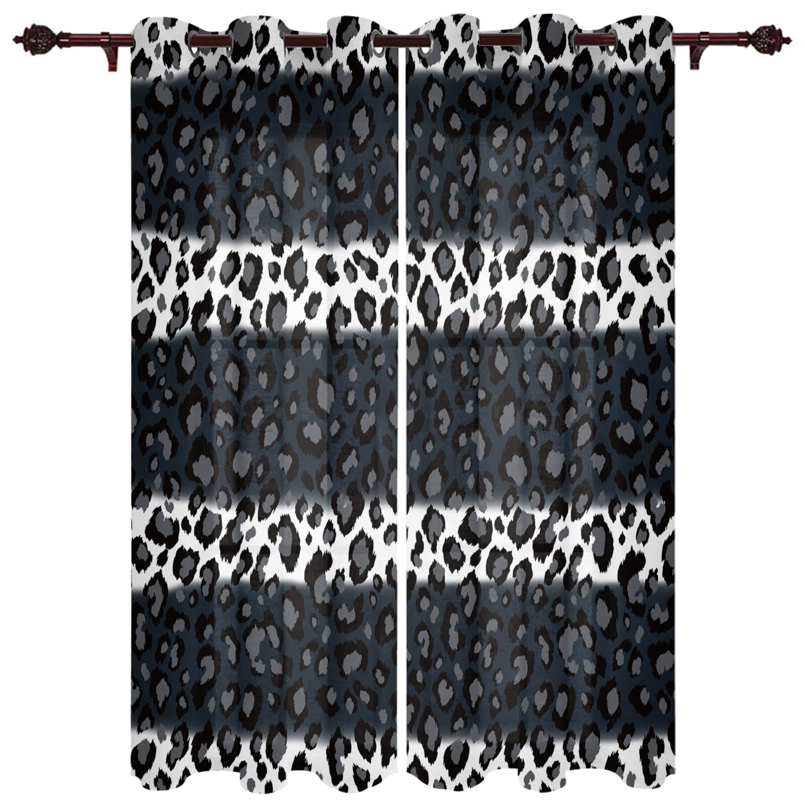 African Leopard Print Curtain Wild Animal Skin Texture Print Bedroom ...