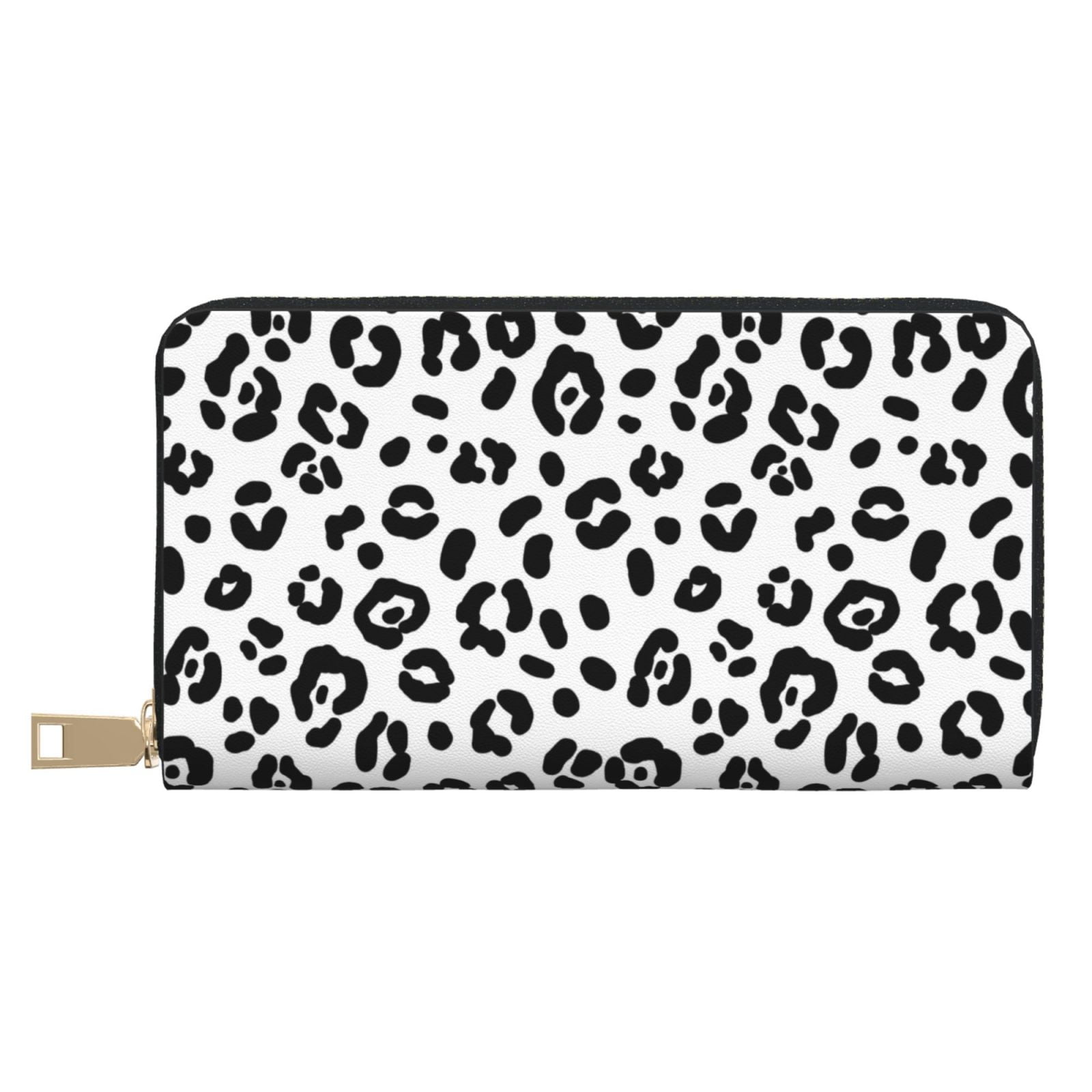 African Leopard black white print Wallet Women, Leather Bifold Multi ...