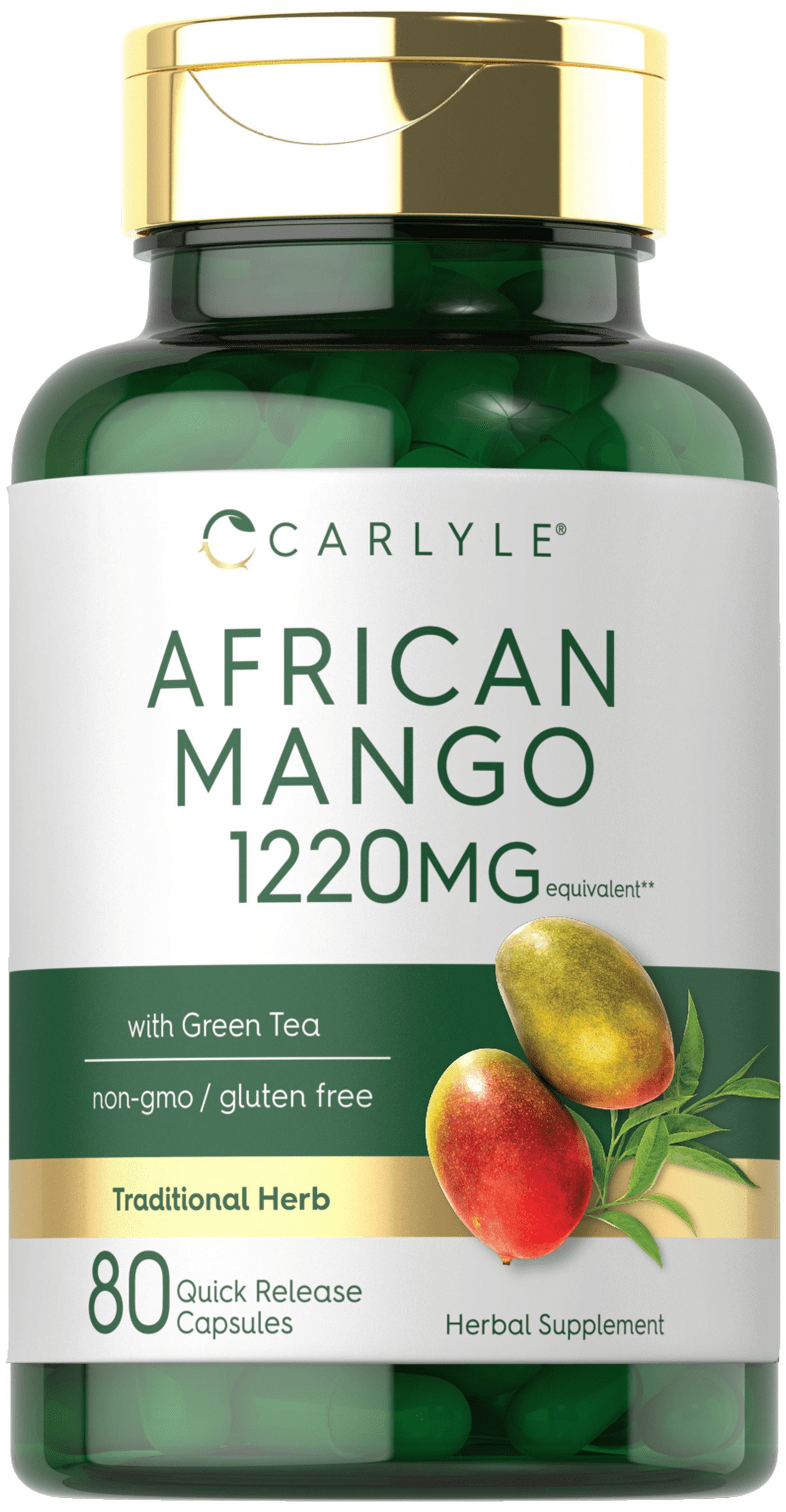 African Mango Supplement 1220mg | 80 Capsules | With Green Tea | By ...