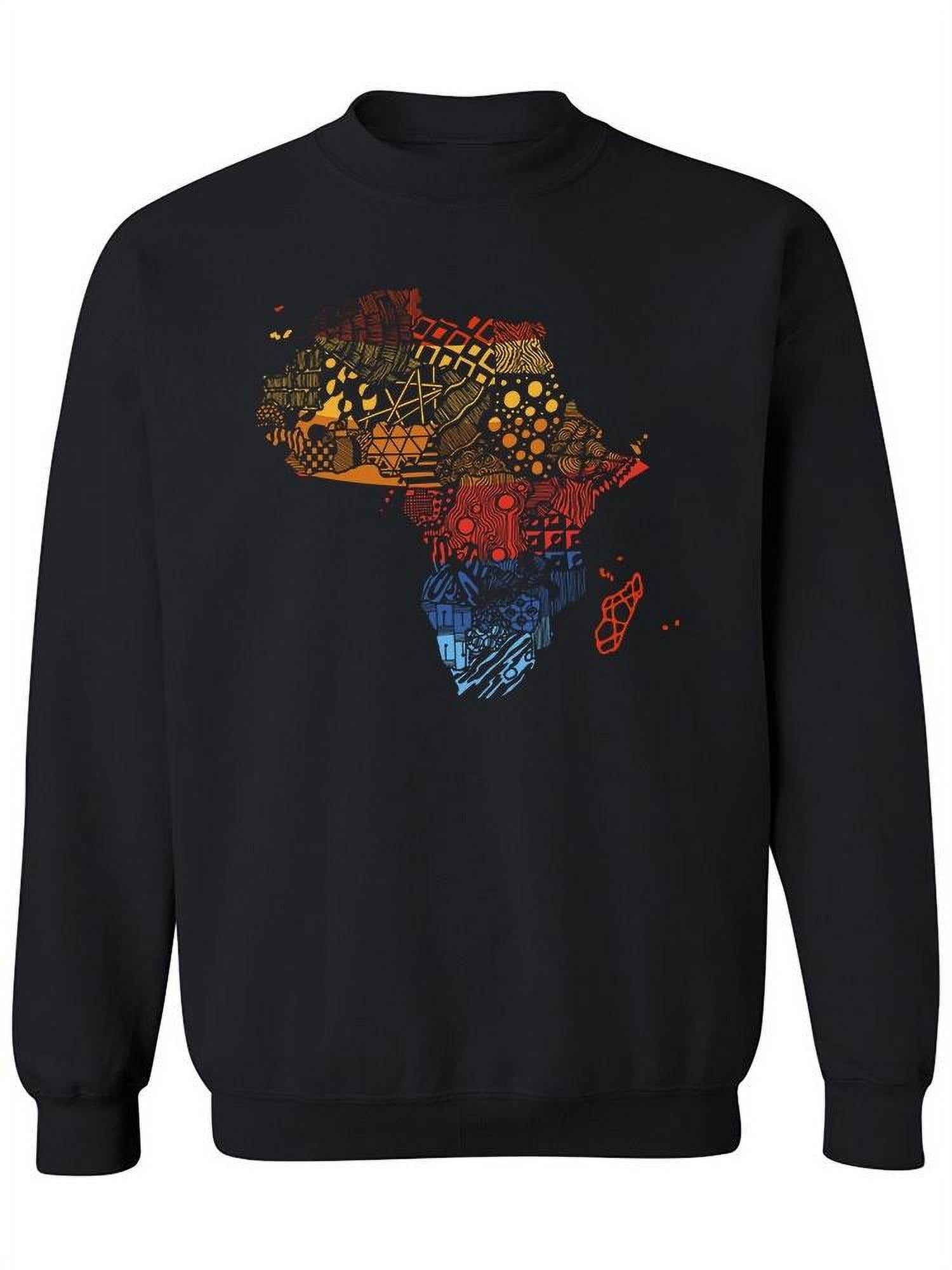 African Map Zentangle Style Sweatshirt Women -Image by Shutterstock ...