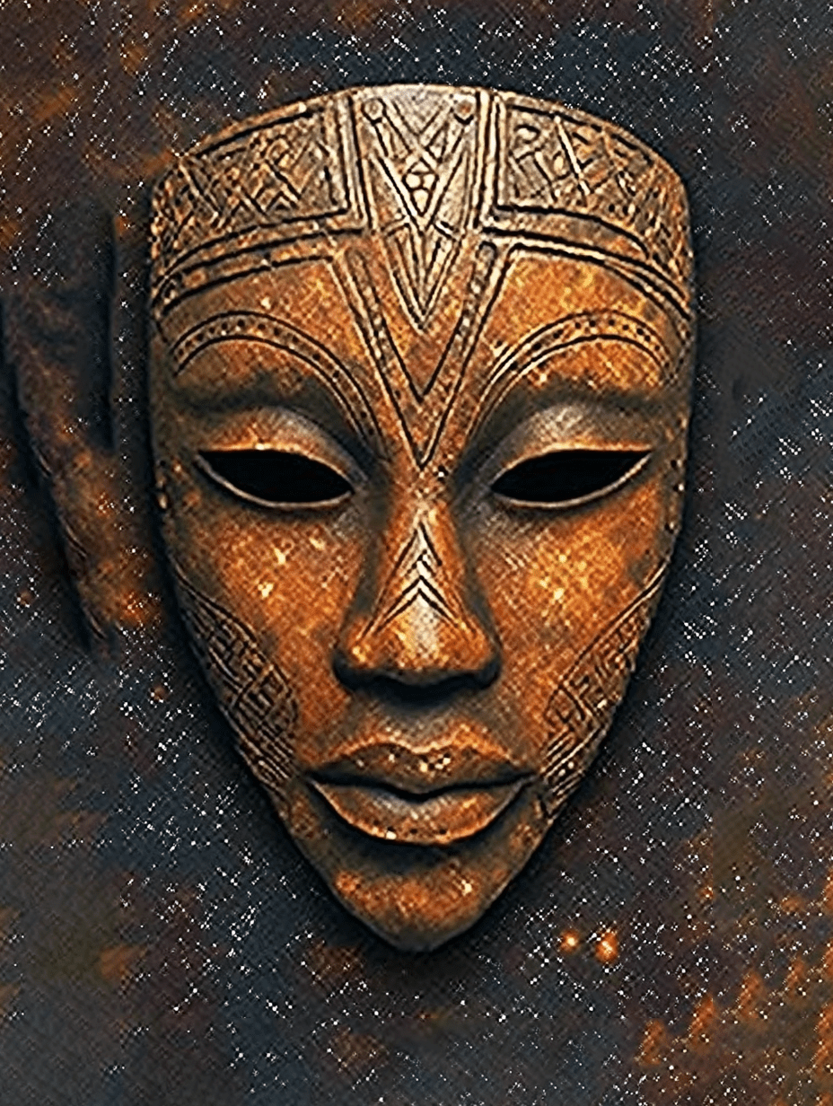 African Mask Canvas Wall Art Print，Suitable for Living Room， Bedroom ...