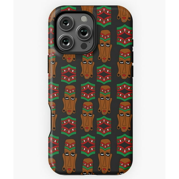African Masks Print Kwanzaa Art Phone Case for iPhone 16 15 14 13 12 11 ...