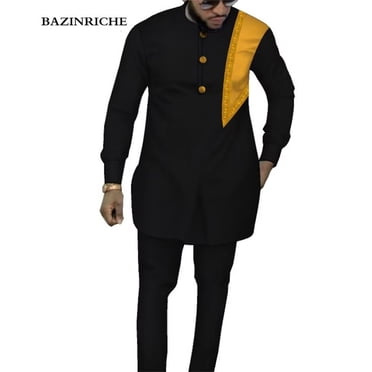 BintaRealWax African Suits Men Dashiki Long Sleeve Outfits WYN1065 ...