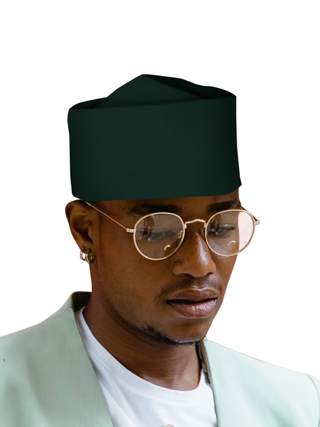 African Mens Kufi Hat Ankara Cotton Kufi Hats Muslim Prayer Cap Men Hat ...
