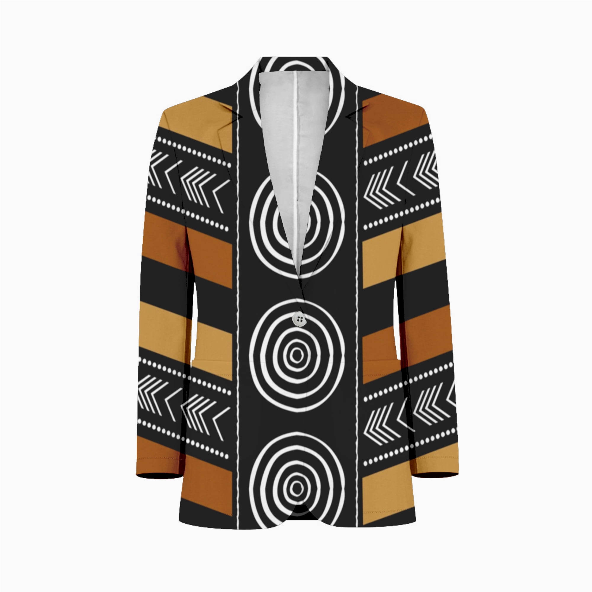African Mud Cloth Artistry Art Men's Suit Blazer Casual Party Wear Slim ...