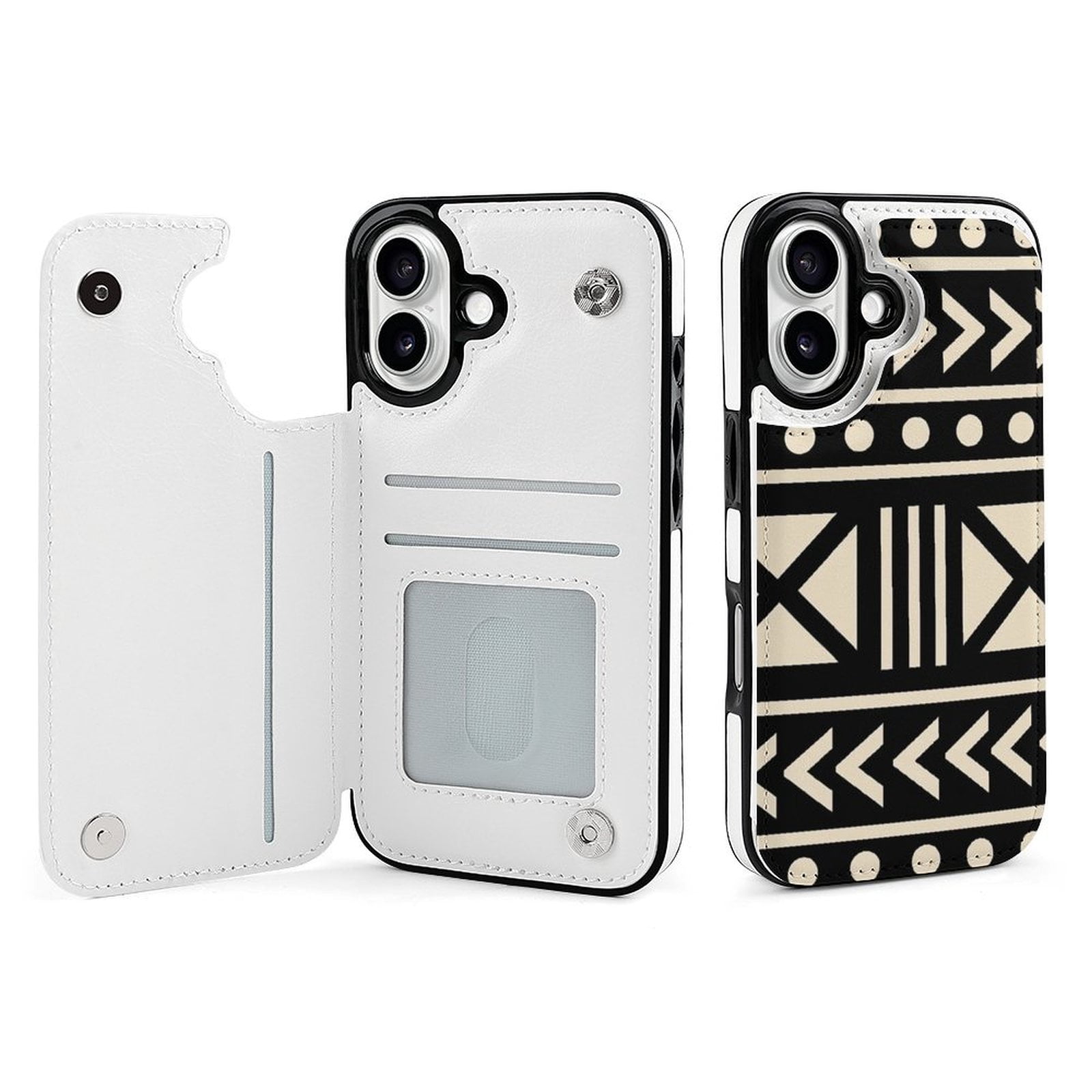 African Mud Cloth Black And White Trend Black And White Leather Wallet ...