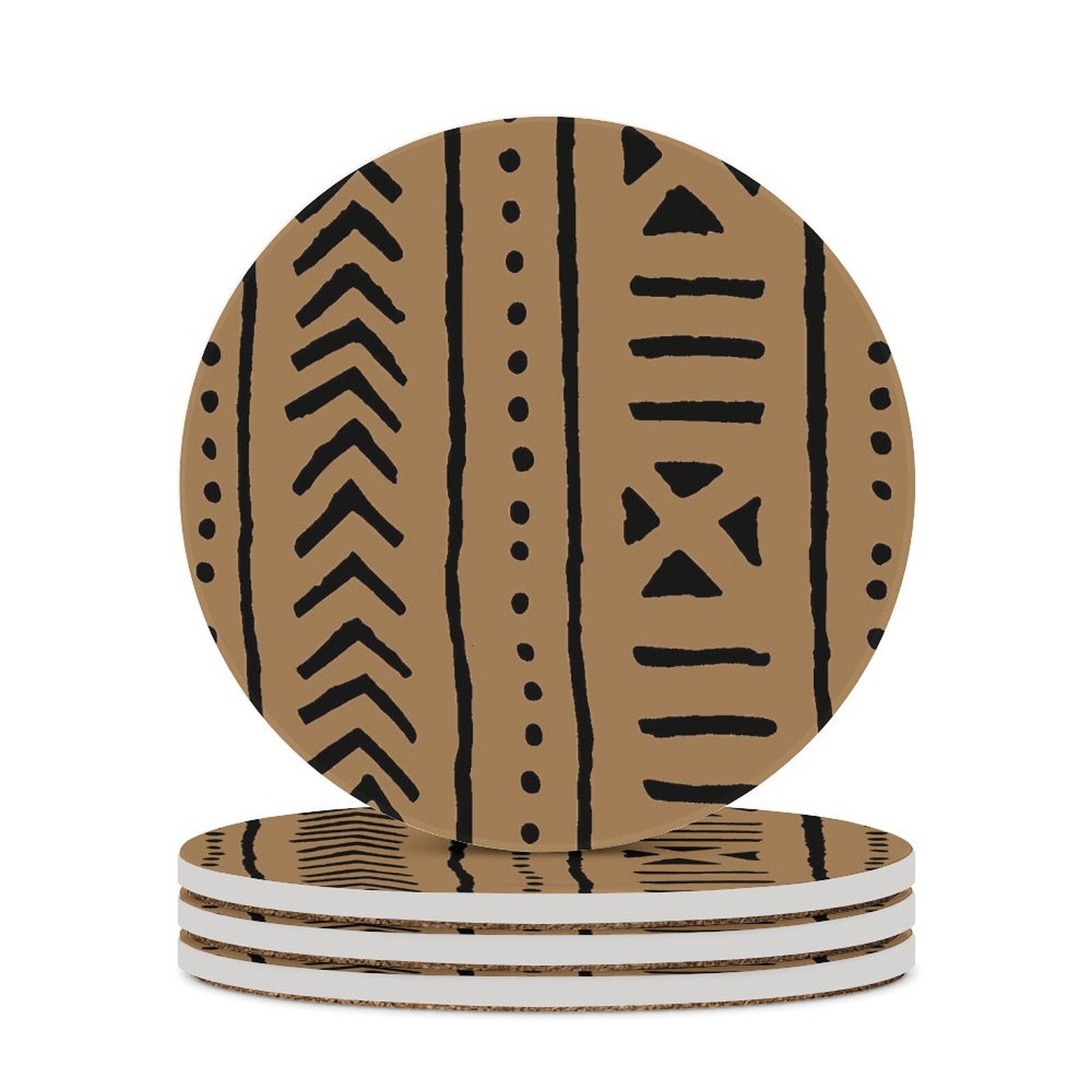 African Mud Tribal Cloth Ceramic Coasters Absorbent Coasters for Drinks ...