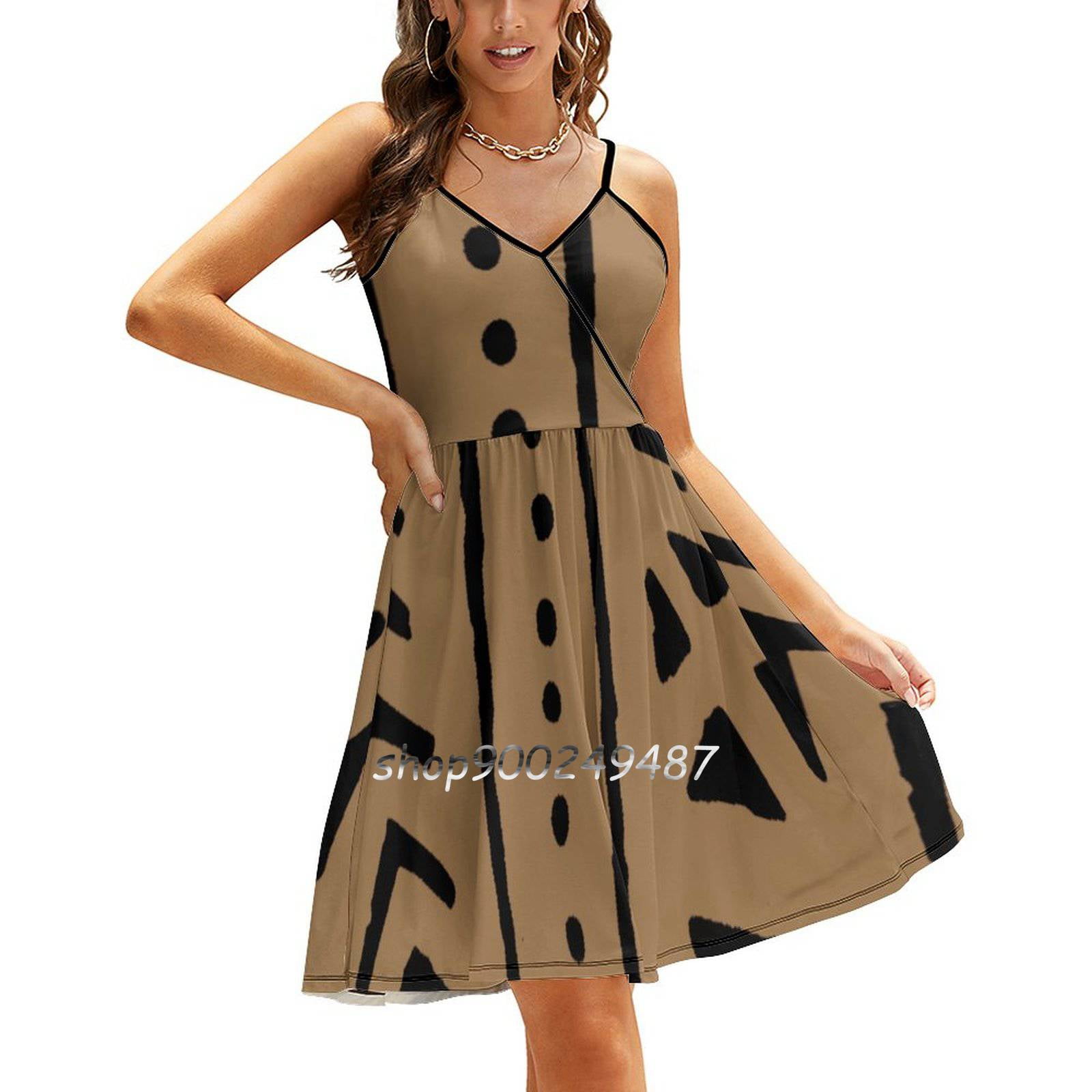 African Mud Tribal Cloth Evening Party Dresses Midi Sexy Dress Female ...