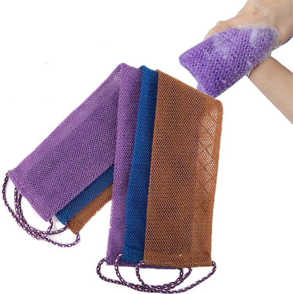 African Net Bath Sponge, Nylon Net Exfoliating Shower Body Scrubber ...