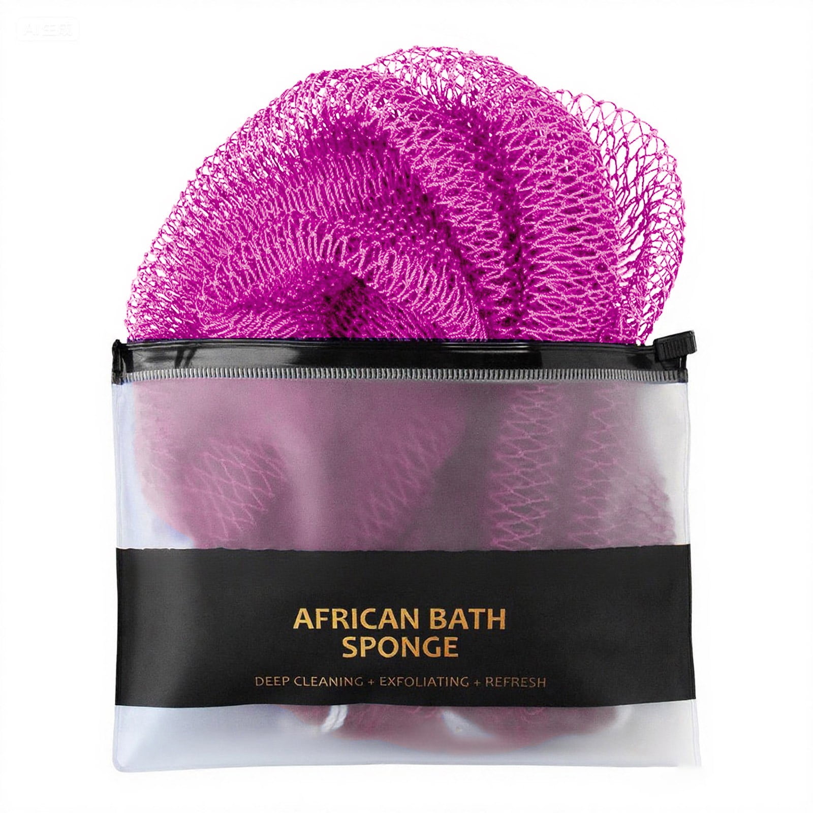 African Net Sponge Real African Exfoliating Body Scrubber Sponge With ...