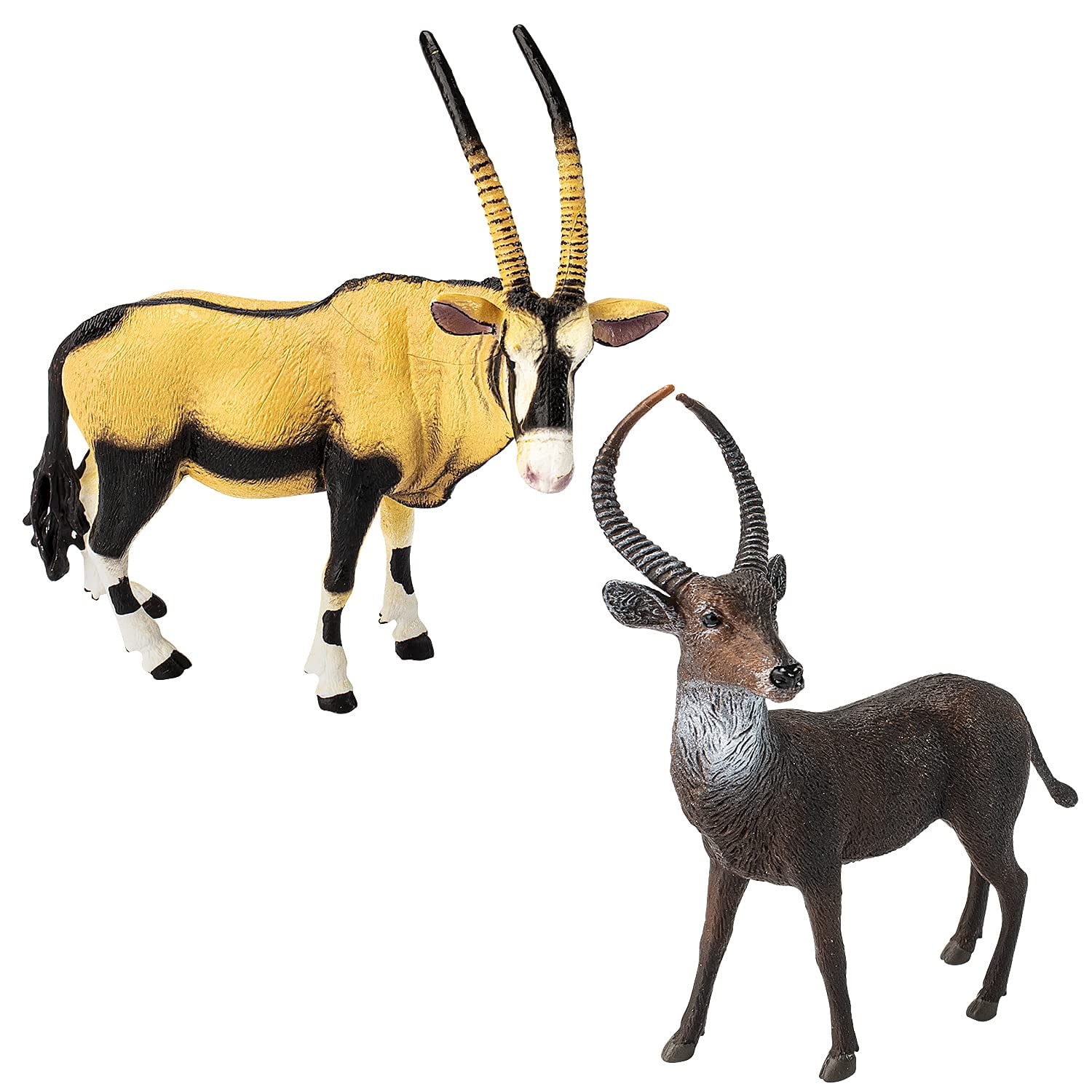 African Oryx Antelope Figurines Realistic Plastic Wild Animals for,Pack ...