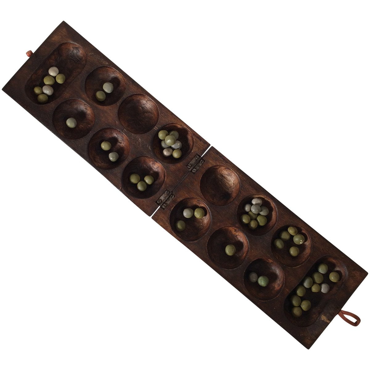 African Oware (mancala) Seed Board Game - Folding Square shape ...