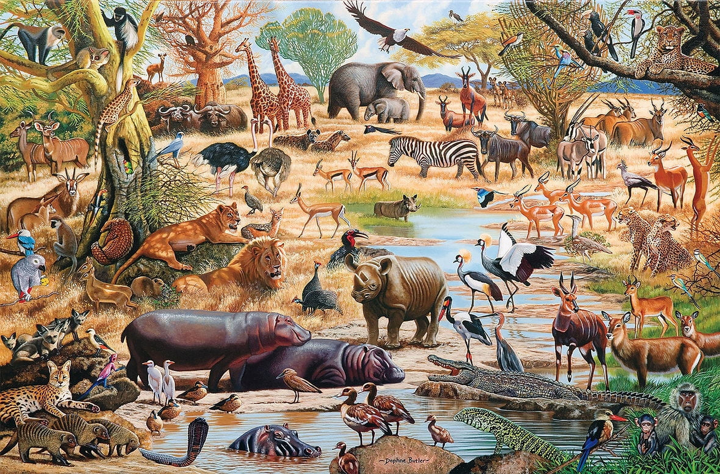African Paradise, 1,500 Piece Tomax Flat 2D Jigsaw Puzzle - Walmart.com