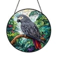 African Parrot Stained Glass Suncatcher Window Art, Colorful Bird Decor ...