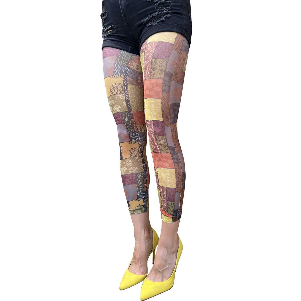 African Patchwork Footless Tights for Women - Walmart.com