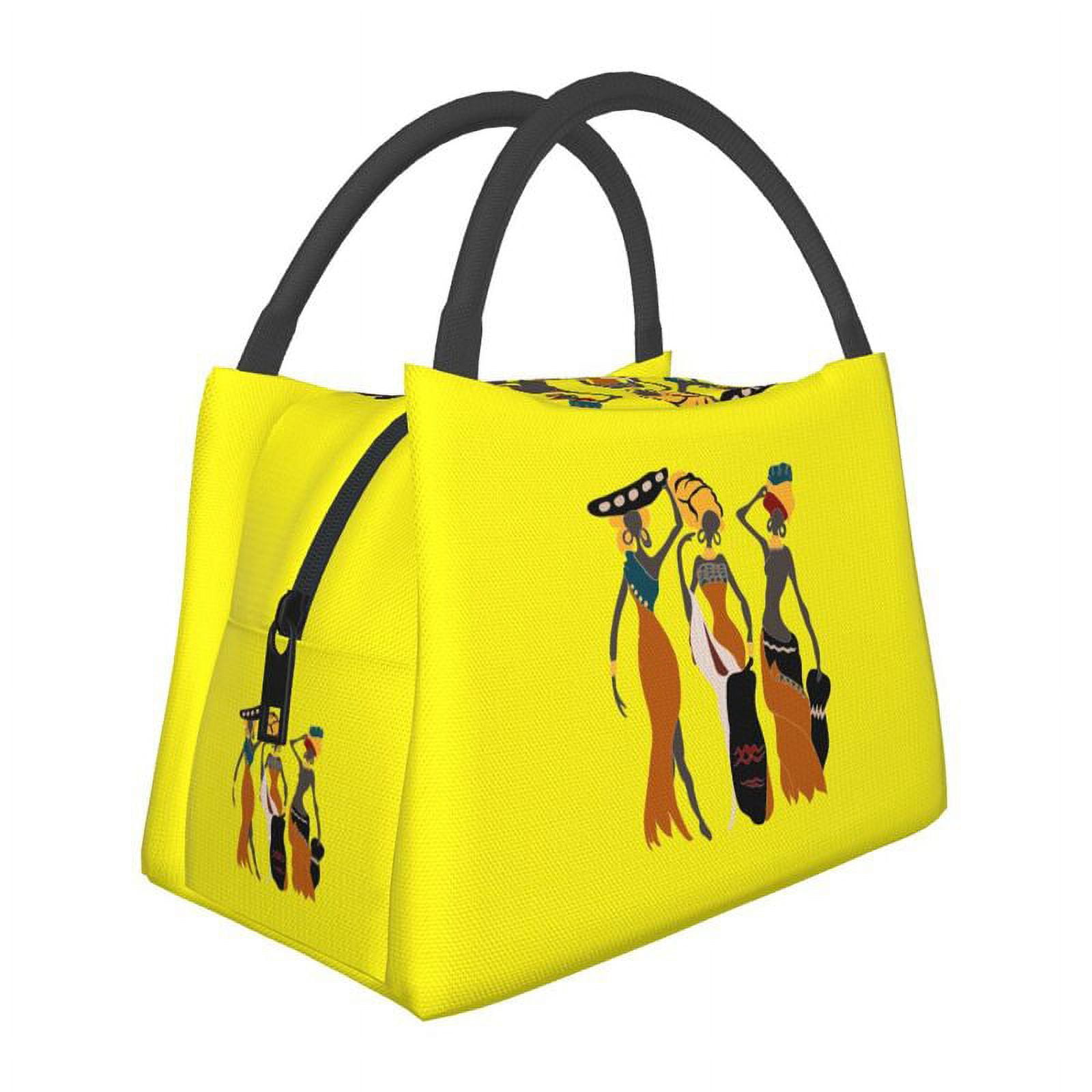 African Pattern Insulated Lunch Bags Women Africa Culture Lunch ...