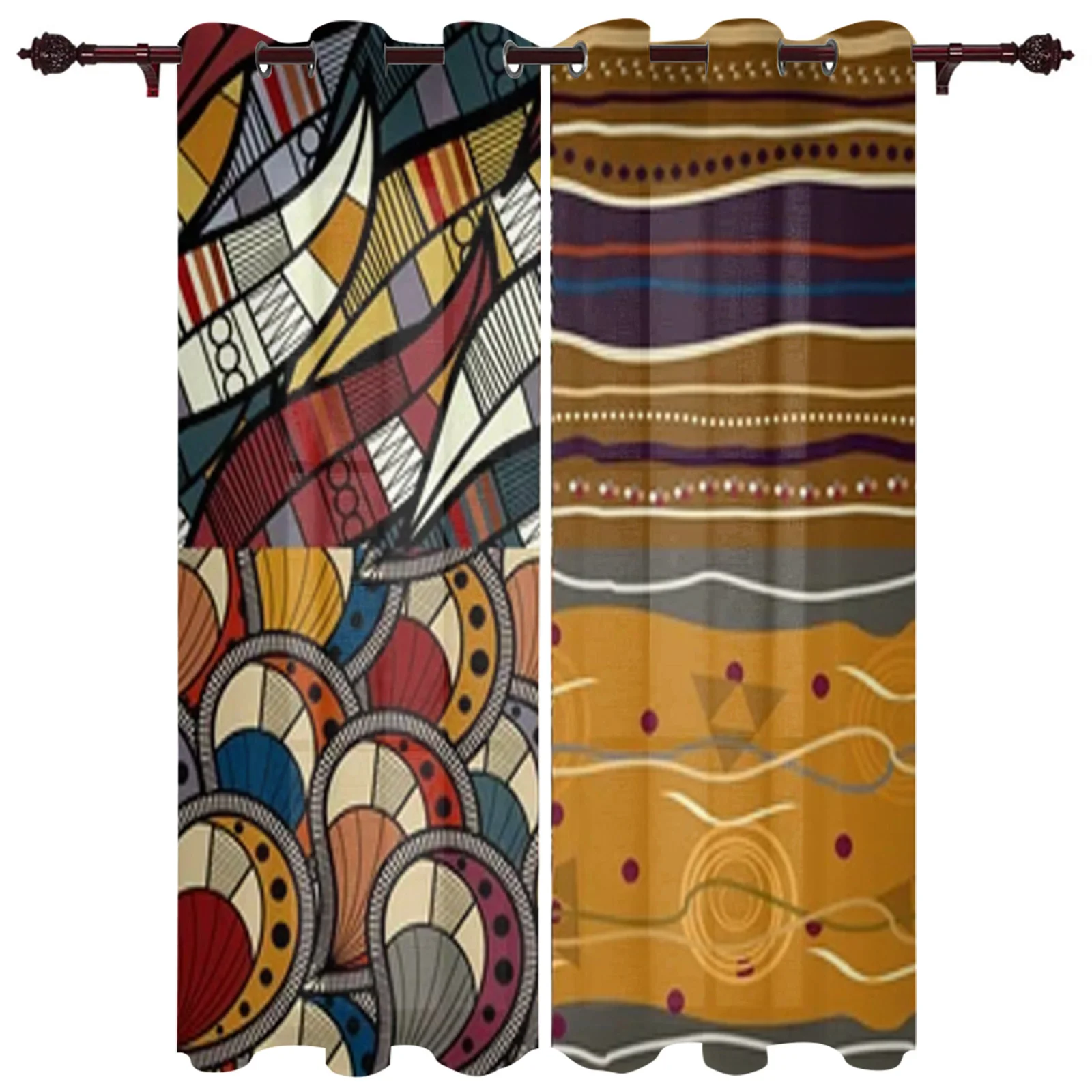 African Patterns Luxury Curtains Living Room Bedroom Window Curtain ...