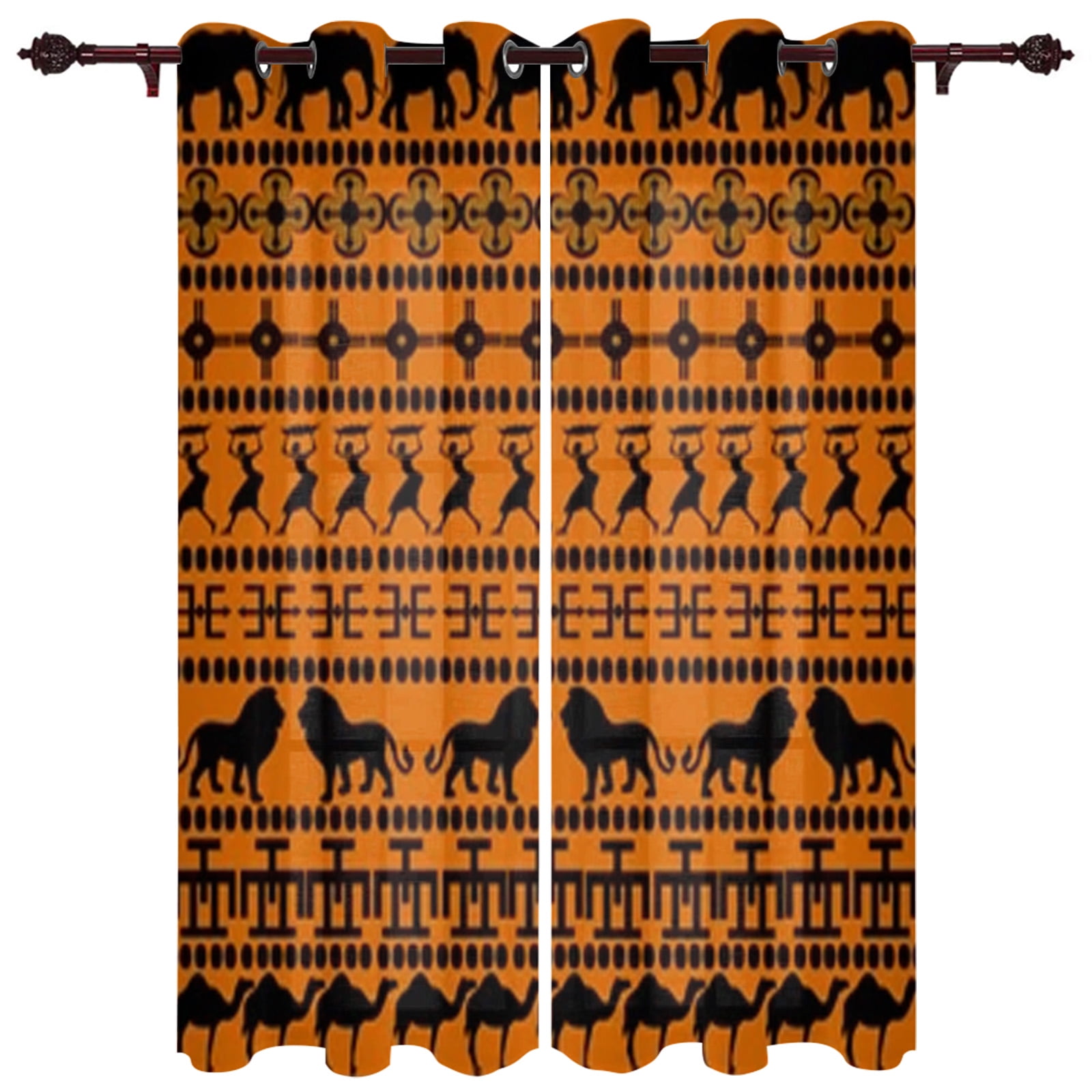 African Patterns Luxury Curtains Living Room Bedroom Window Curtain ...