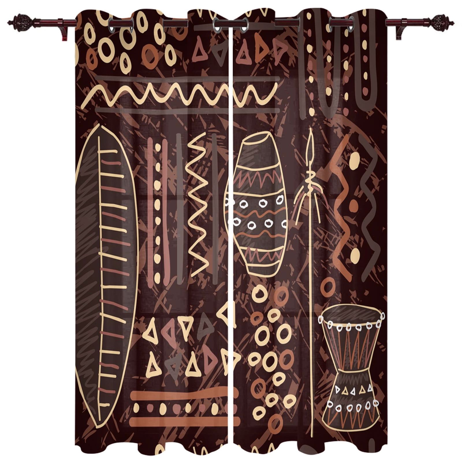 African Patterns Luxury Curtains Living Room Bedroom Window Curtain ...