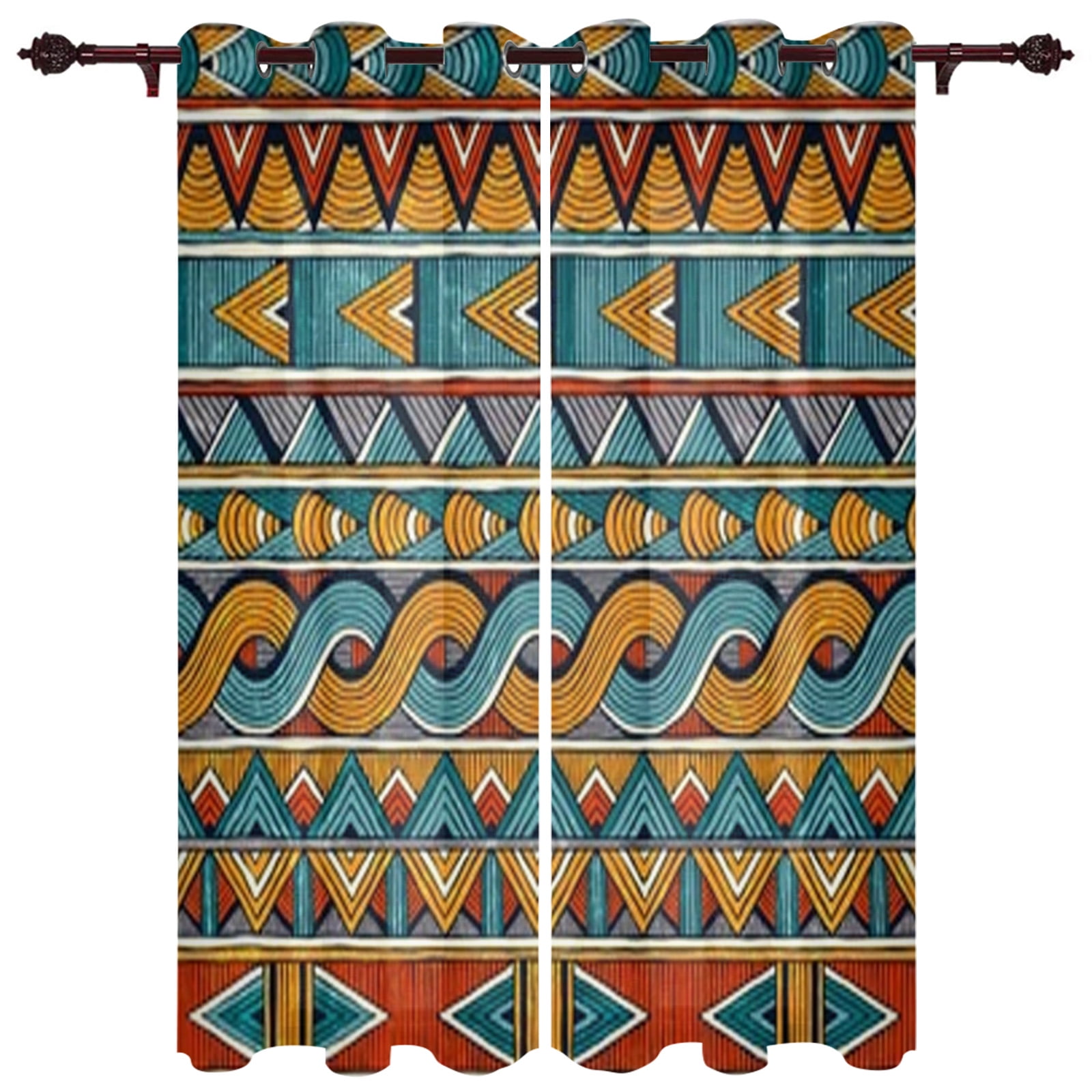 African Patterns Luxury Curtains Living Room Bedroom Window Curtain ...