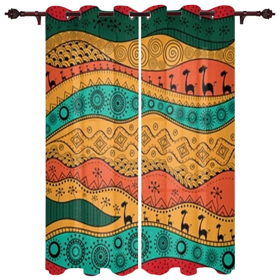 African Patterns Luxury Curtains Living Room Bedroom Window Curtain ...