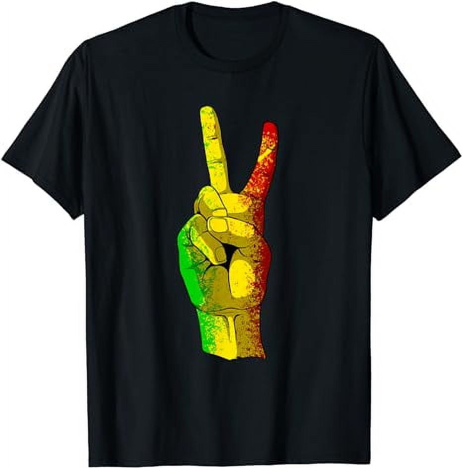 African Peace Sign Black History Month Cool BLM Melanin T-Shirt ...
