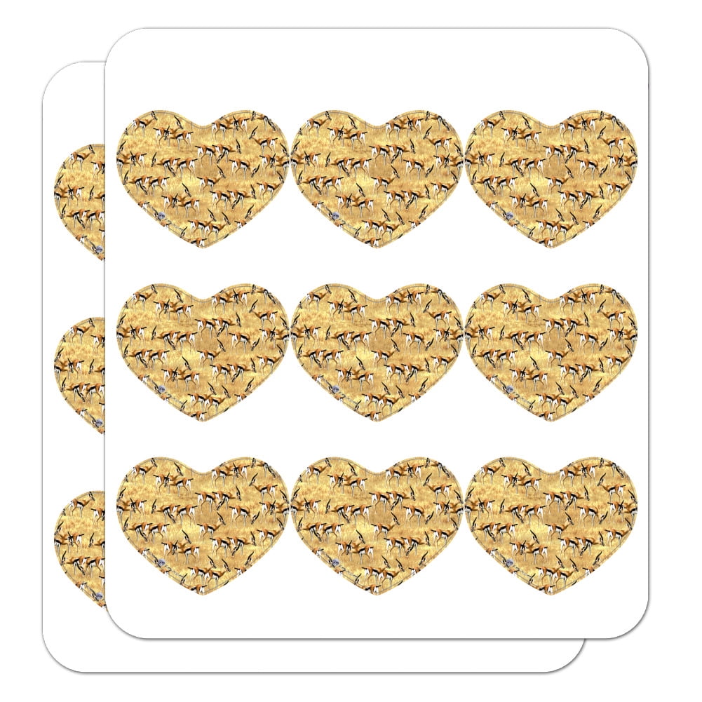 African Plains Gazelle Herd Grazing Pattern Heart Shaped Planner ...